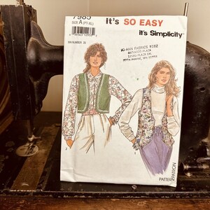 1990s 1992 Vintage Sewing Pattern Simplicity 7985 Misses Womens Ladies ...