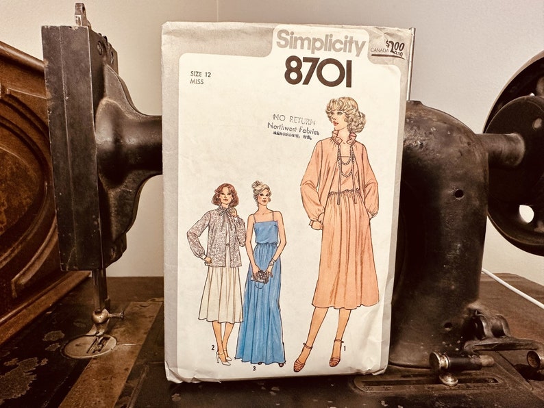 1970s 1978 Vintage Sewing Pattern Simplicity 8701 Misses - Etsy