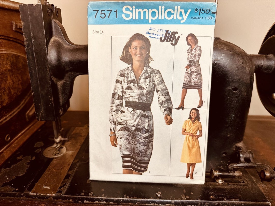 1970s 1976 Vintage Sewing Pattern Simplicity 7571 Misses Womens Ladies ...
