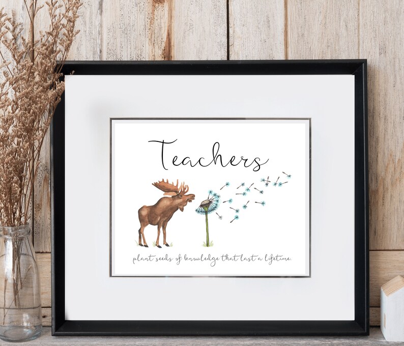 Teacher Gift Moose Blowing Dandelion Gifts for Teachers - Etsy