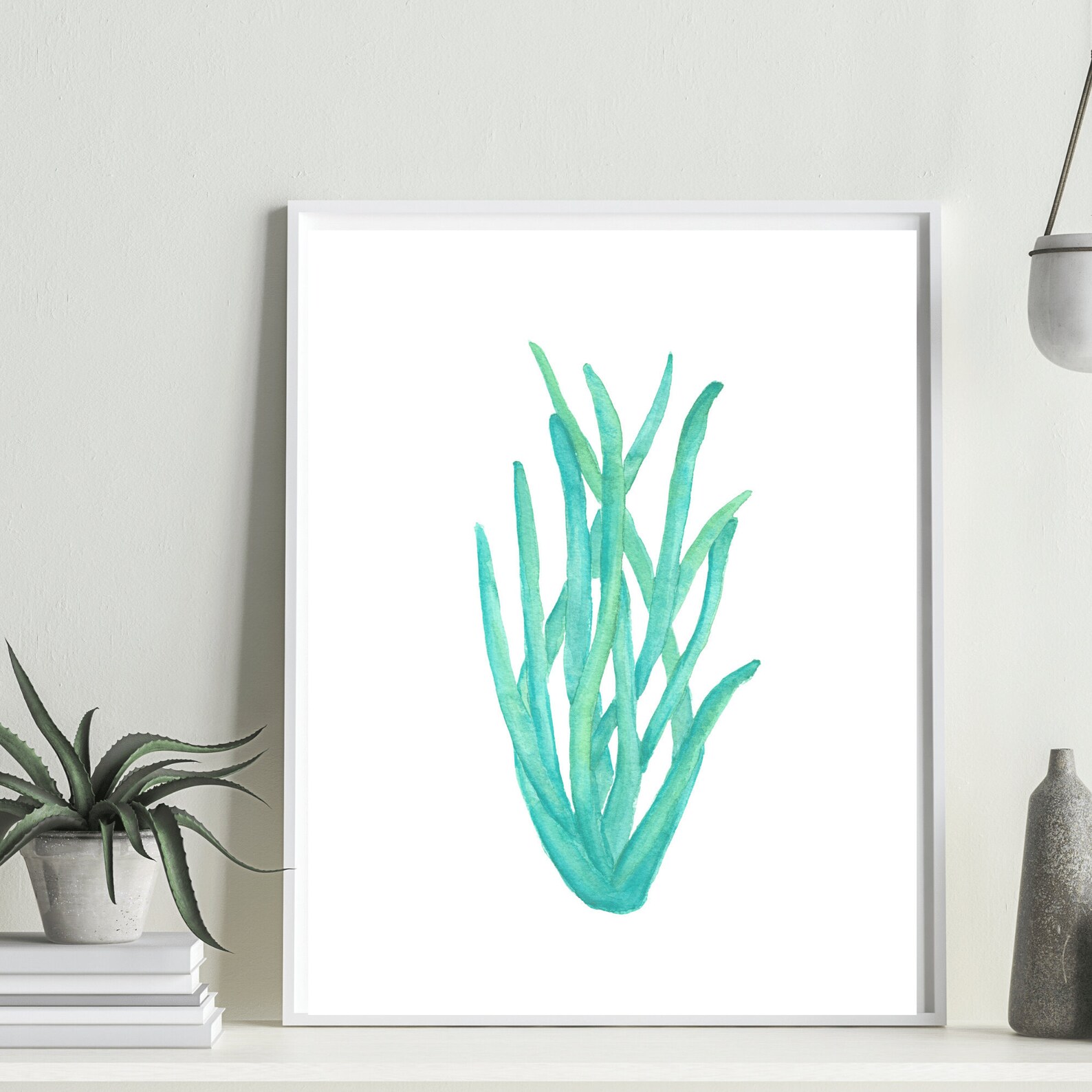 Seagrass Watercolor Instant Download, Sea Life Decor, Printable Ocean ...