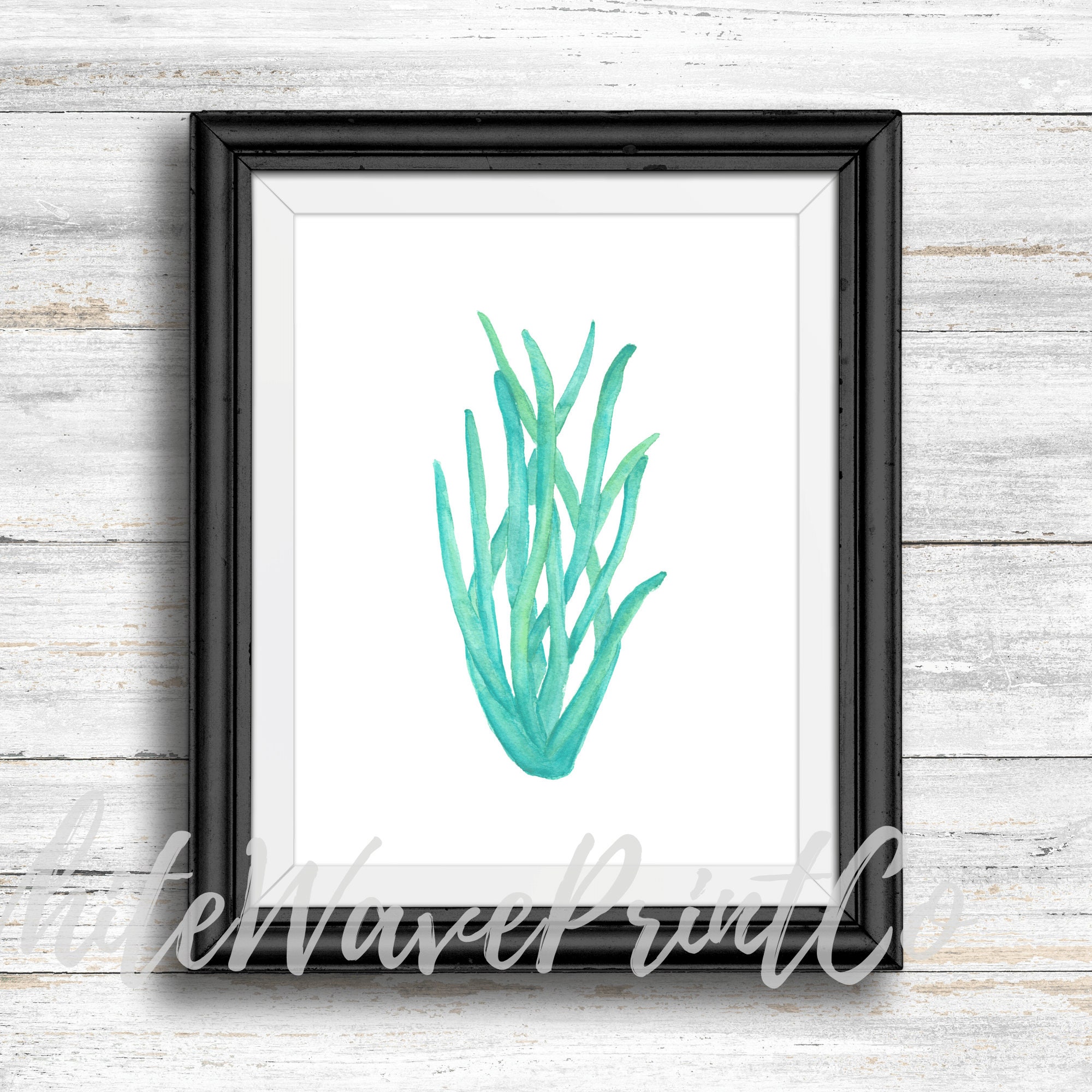 Seagrass Watercolor Instant Download Sea Life Decor - Etsy