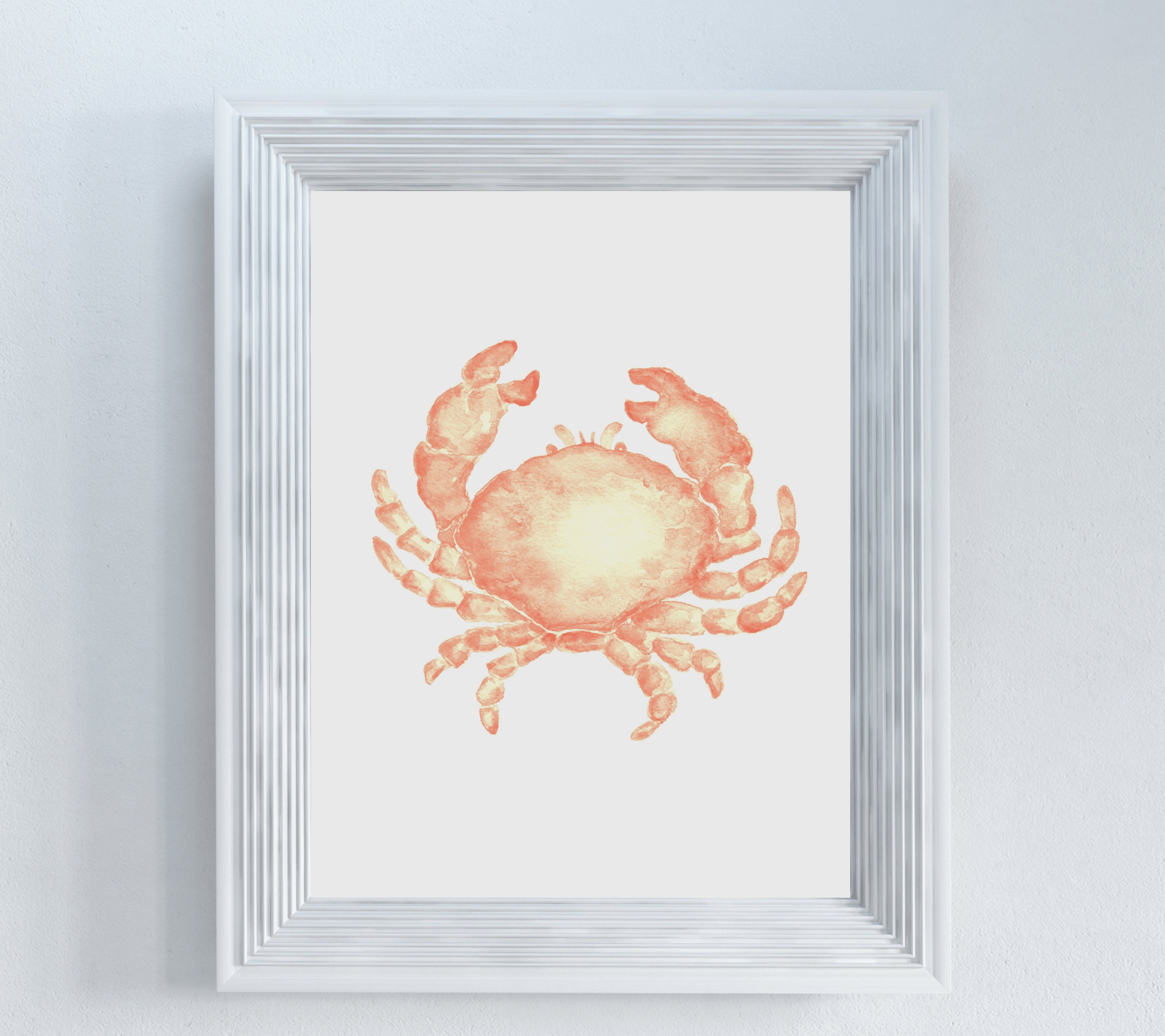 Coral Crab Print, Digital Download, Coastal Decor, Reef Art, Ocean Art ...