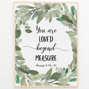 You Are Loved Beyond Measure, Bible Verse Nursery Printable Art ...