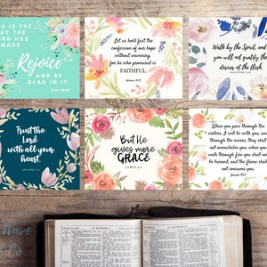 Scripture Card Bundle #1 & #2, Set of 36, Encouraging Verses, Bible ...