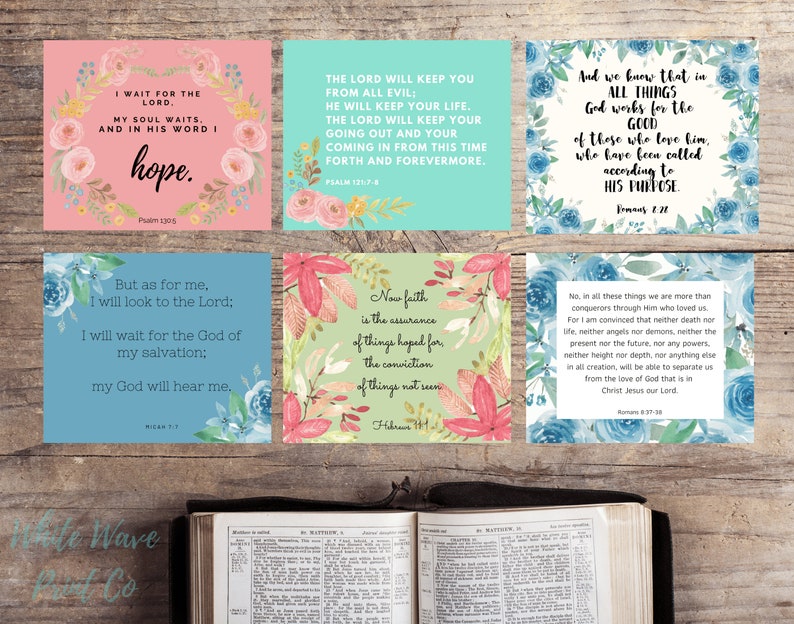Scripture Card Bundle 1 & 2 Set of 36 Encouraging Verses - Etsy