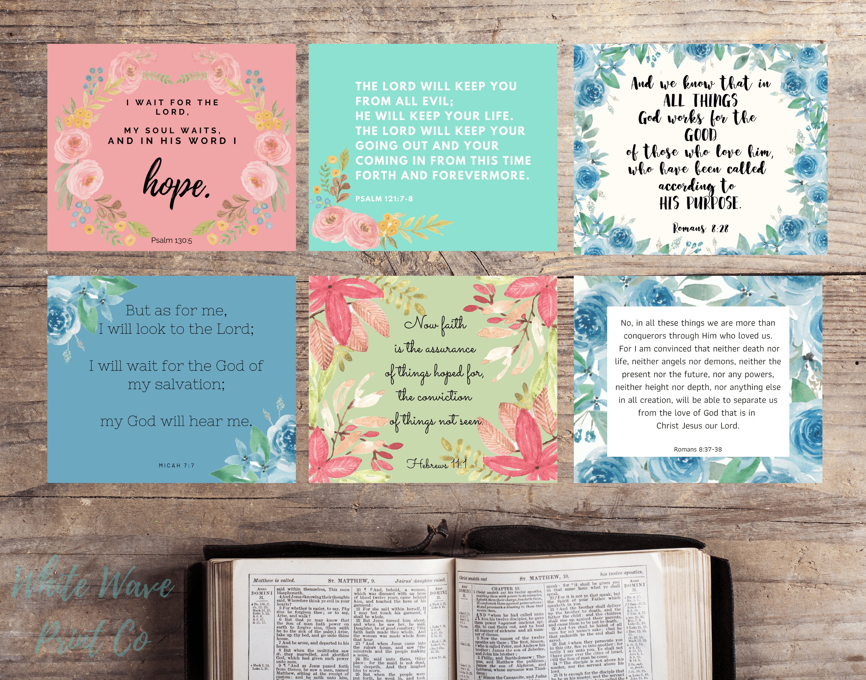 Scripture Card Bundle 1 & 2 Set of 36 Encouraging Verses | Etsy