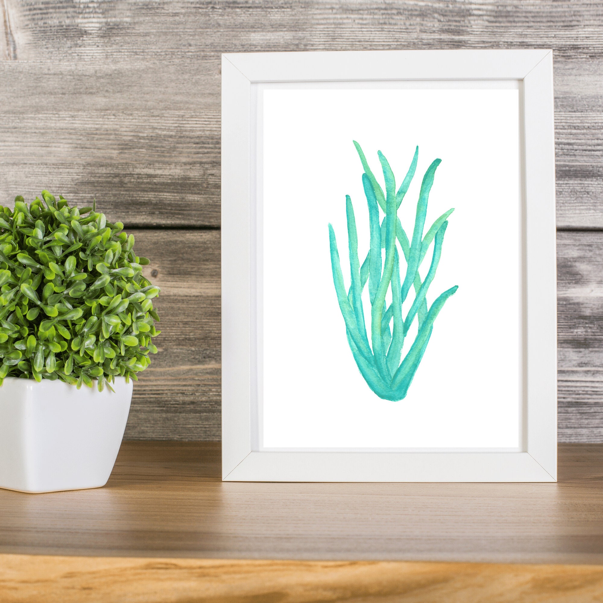 Seagrass Watercolor Instant Download, Sea Life Decor, Printable Ocean ...