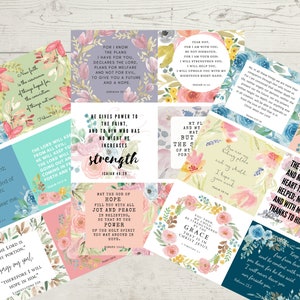 Scripture Card Bundle #1 & #2, Set of 36, Encouraging Verses, Bible ...
