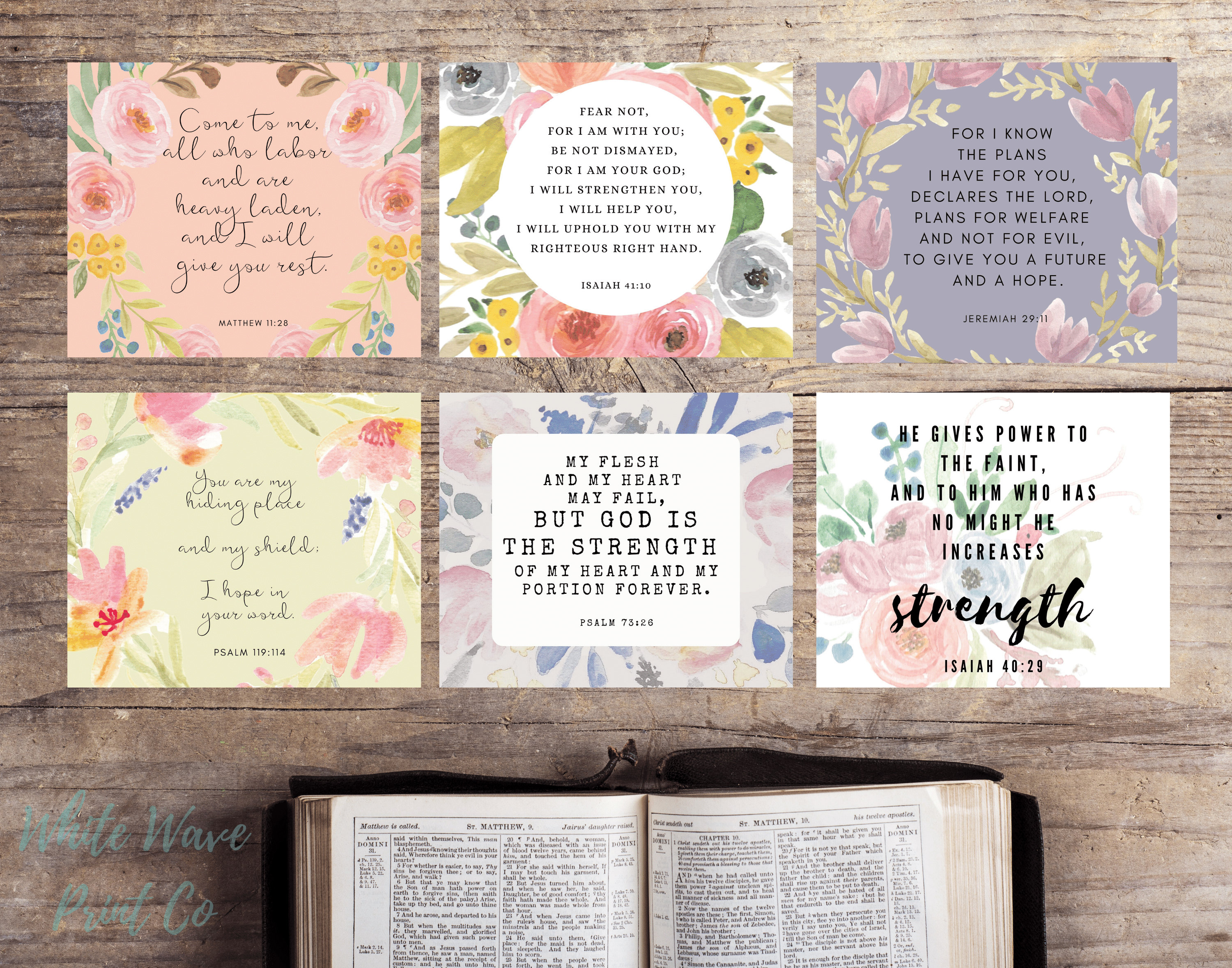 Scripture Card Bundle #1 & #2, Set of 36, Encouraging Verses, Bible ...
