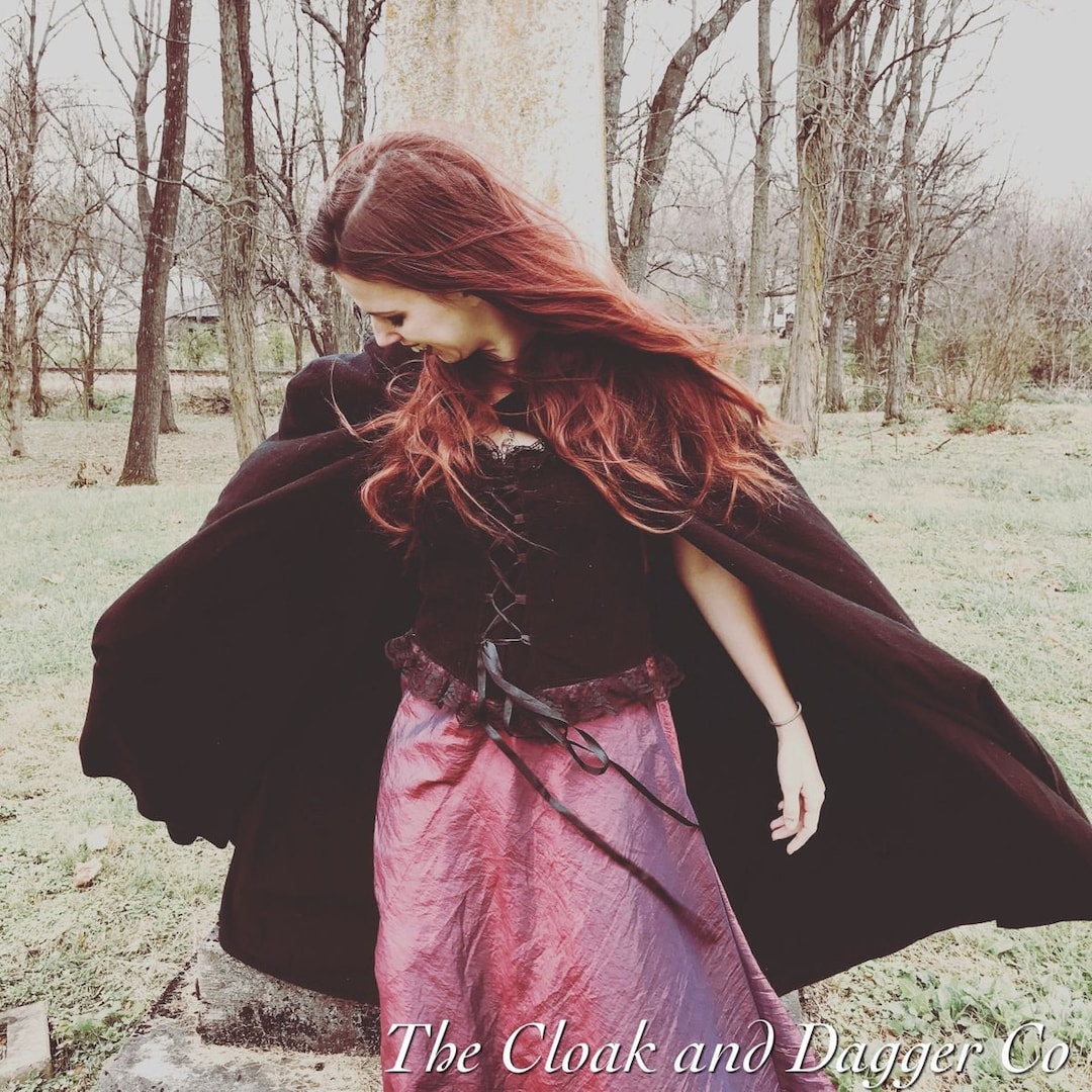 Cloak Hooded Cloak Witch Cloak Halloween Cape, Ritual Cloak - Etsy