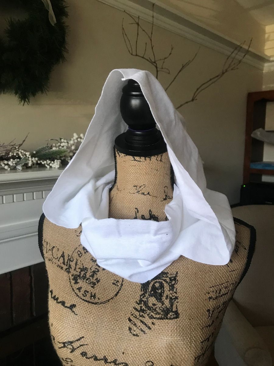 Cowl Hooded Cowl Flannel Scarf Medieval Cowl | Etsy