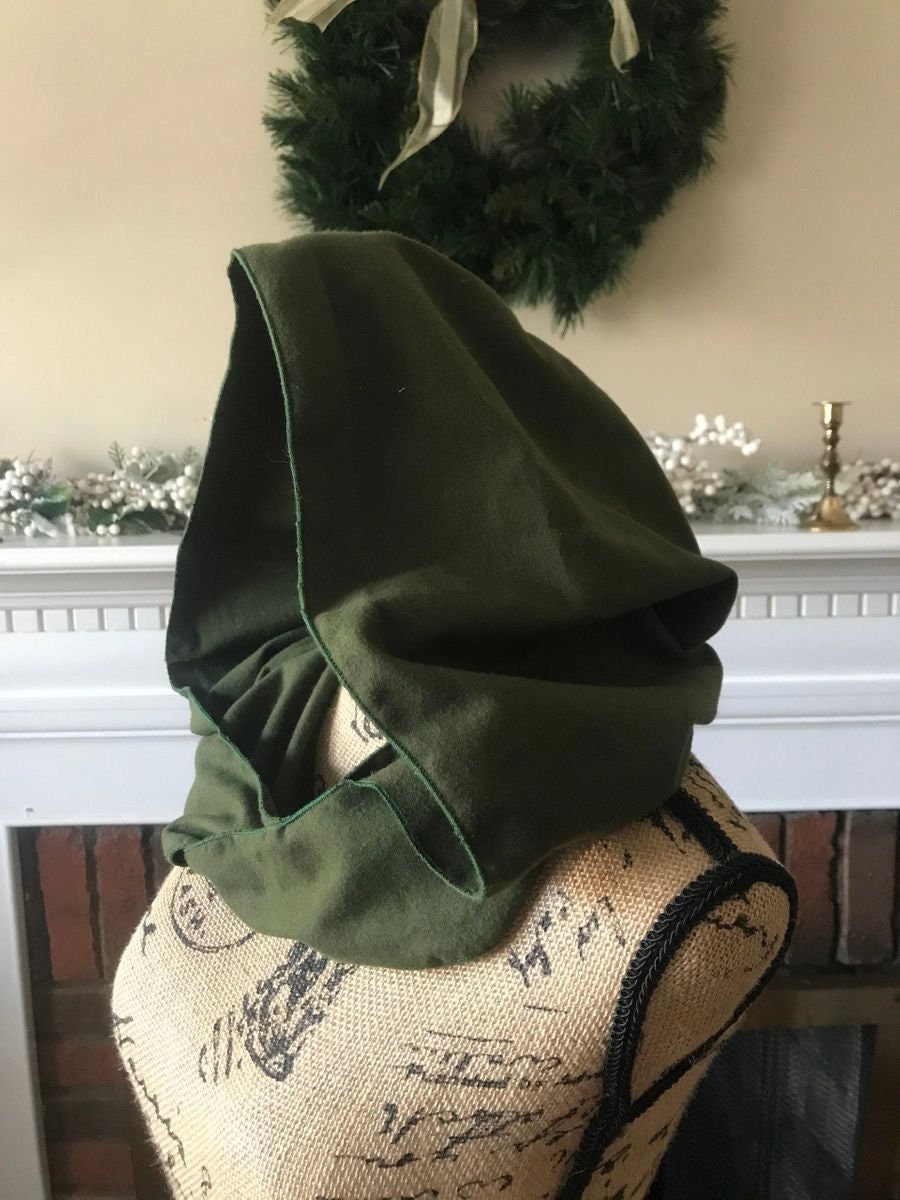 Cowl Hooded Cowl Flannel Scarf Medieval Cowl | Etsy