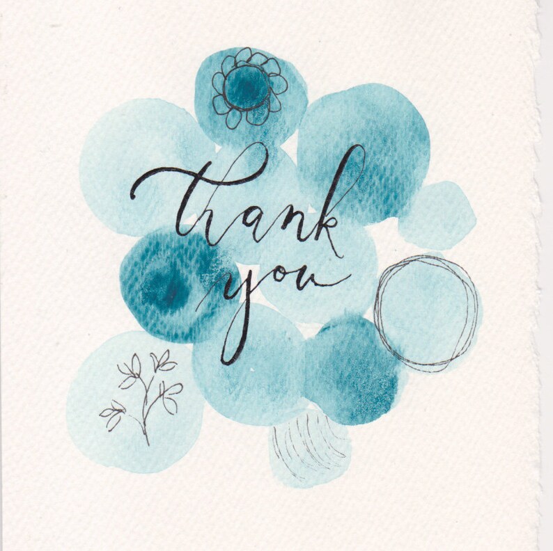 Watercolor Thank You Cards - Etsy