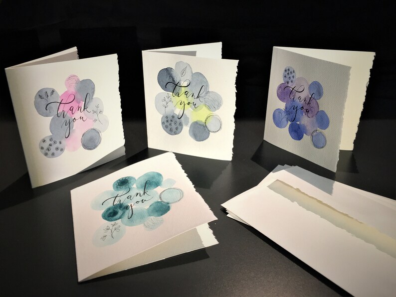 Watercolor Thank You Cards - Etsy