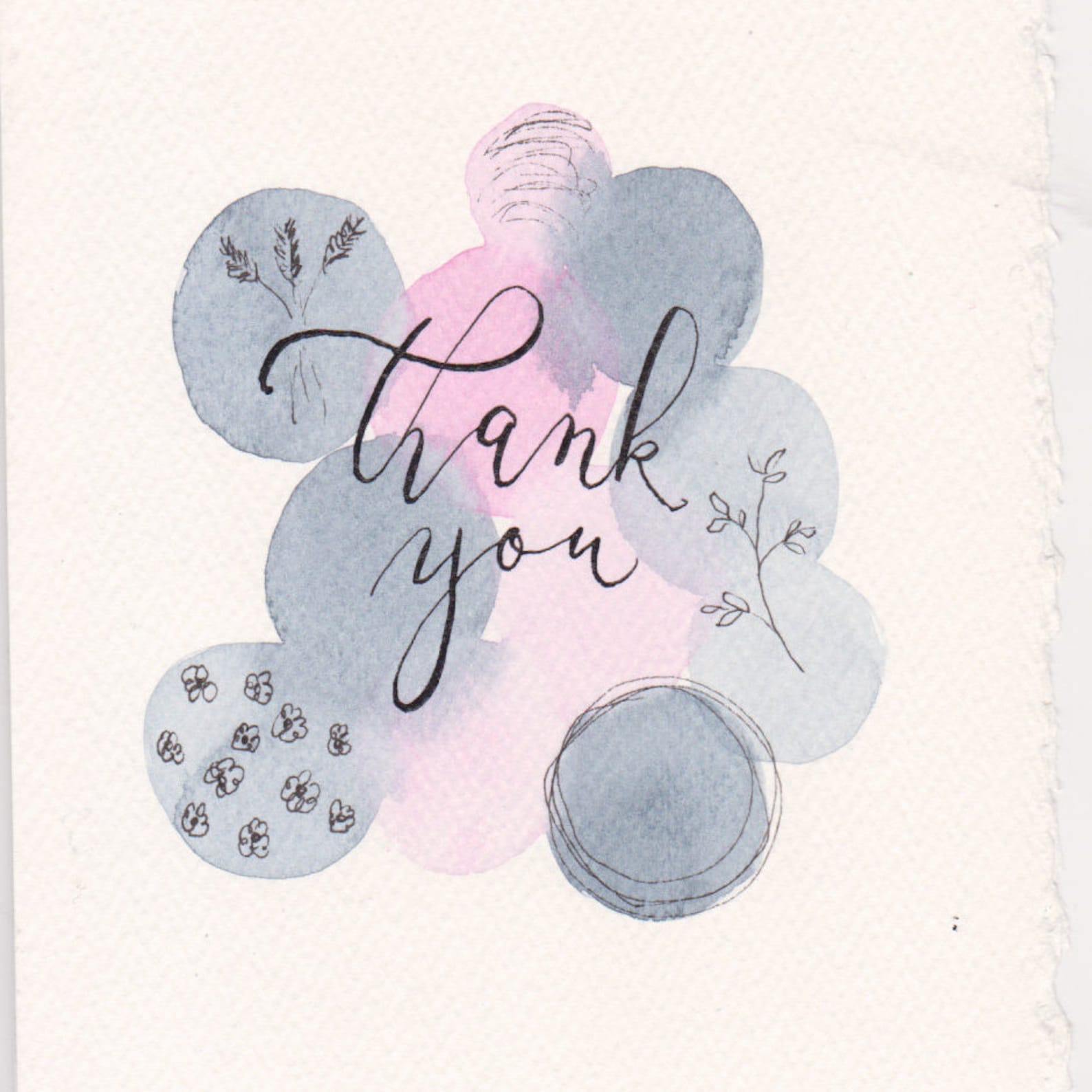 Watercolor Thank You Cards - Etsy
