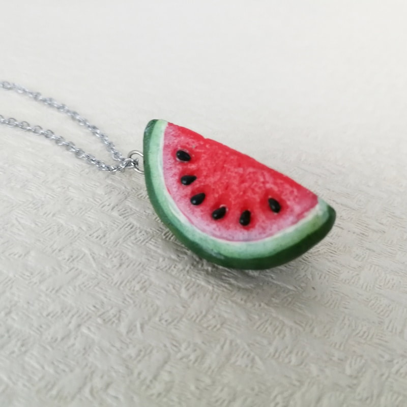 Watermelon Necklace - Etsy