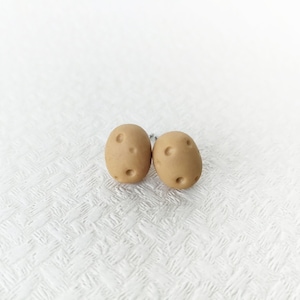 Potato Earrings Vegan Studs Mini Food Earrings Vegetarian Jewelry Vegan ...