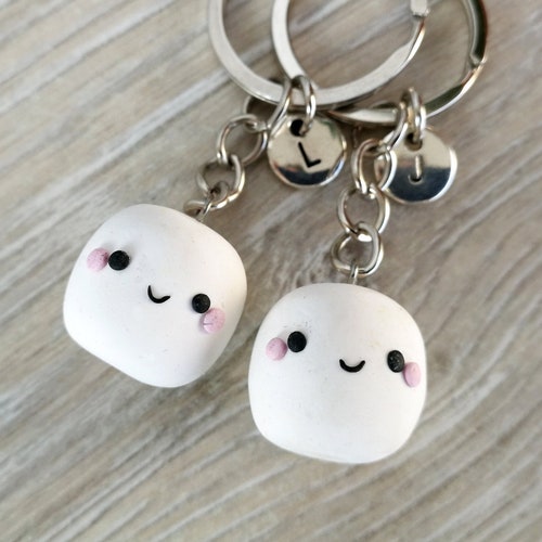 Kawaii Marshmallow BFF Keychain Miniature Food Keychains Fake - Etsy