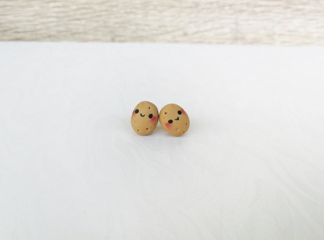 Potato Earrings Secret Santa Gift Kawaii Potato Studs Vegan Earrings ...