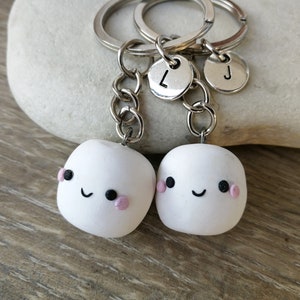Kawaii Marshmallow BFF Keychain Miniature Food Keychains Fake Sweet ...