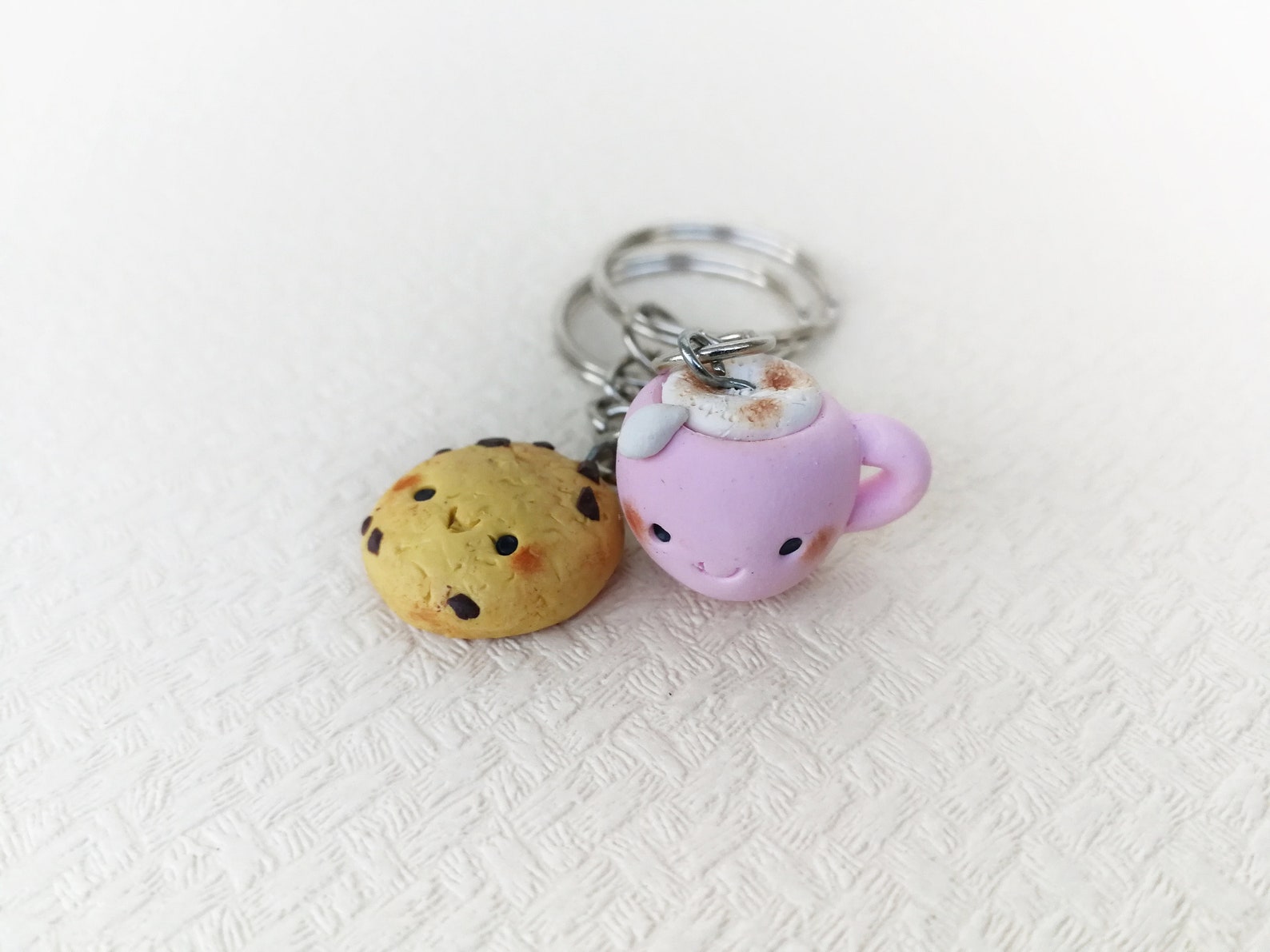 Kawaii Mini Food keychains Best Friend gifts Set of two | Etsy