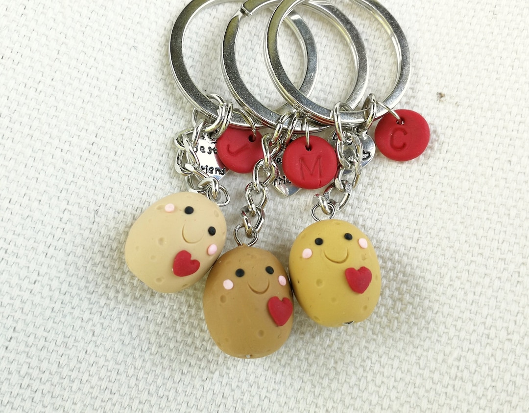 Potato Keychain Valentines Gift Kawaii Best Friend Gift Personalized ...