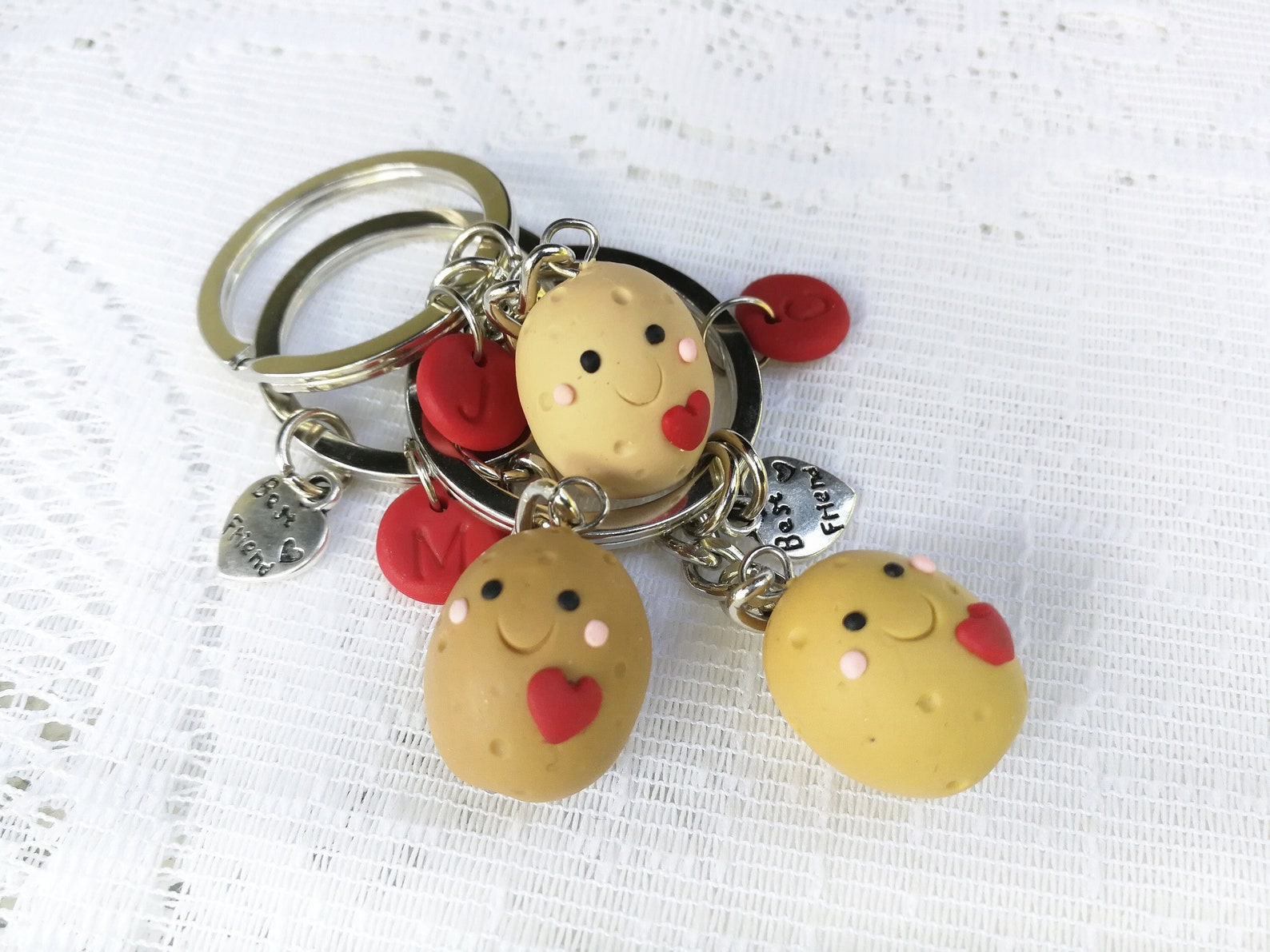 Potato Keychain Valentines Gift Kawaii Best Friend Gift Personalized ...