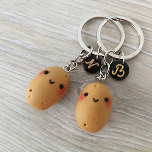 Potato Key Chains Personalized Keychain BFF Kawaii Food Couple Keyring ...