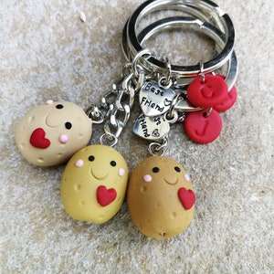 Potato Keychain Valentines Gift Kawaii Best Friend Gift Personalized ...
