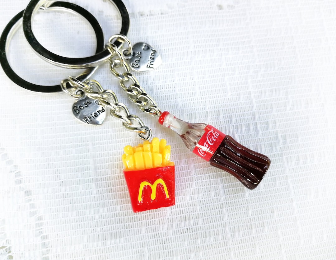 Best Friend Keychain Mcdonald's French Fries and Coca Cola Key Chain ...
