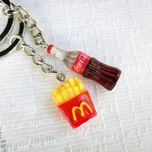 Best Friend Keychain Mcdonald's French Fries and Coca Cola Key Chain ...
