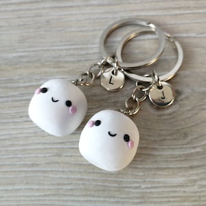 Kawaii Marshmallow BFF Keychain Miniature Food Keychains Fake Sweet ...