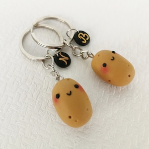 Potato Key Chains Personalized Keychain BFF Kawaii Food Couple Keyring ...