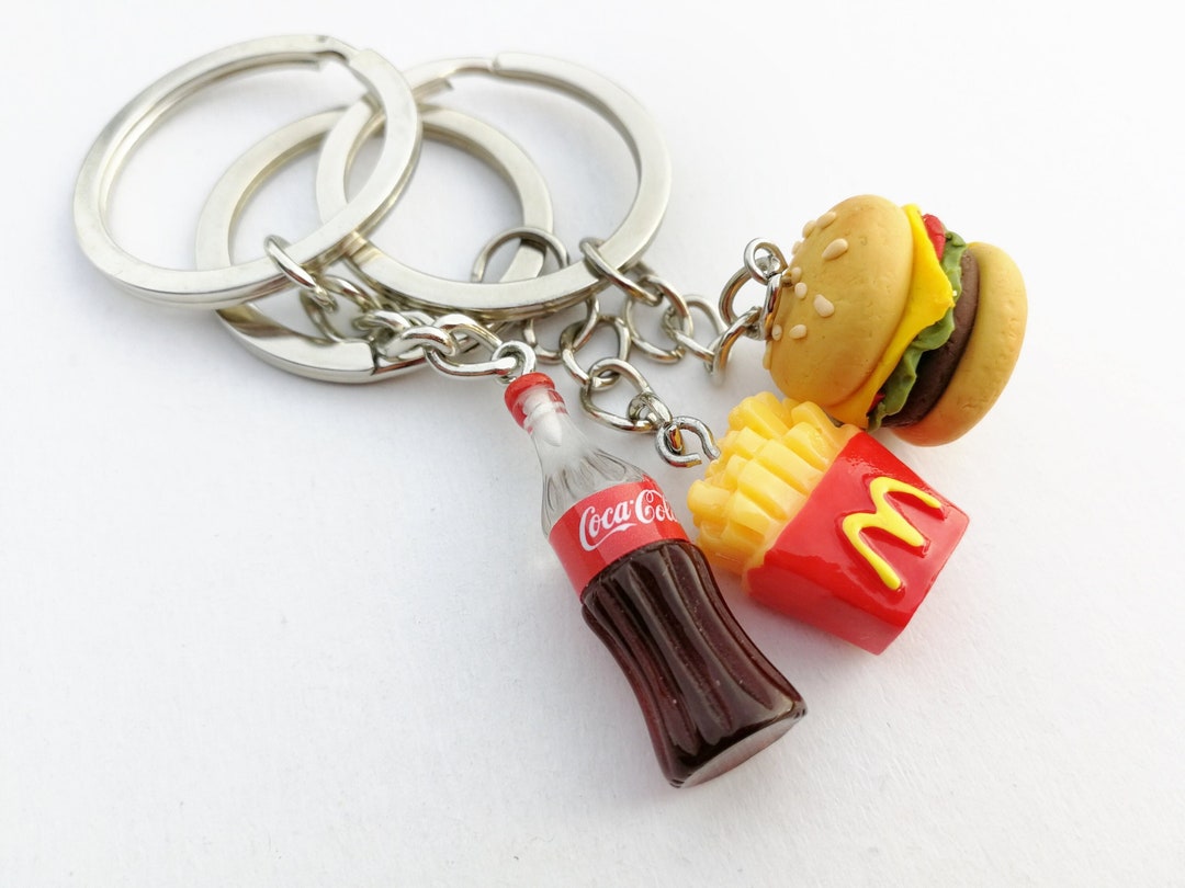 BFF Keychains Mcdonald's Hamburger French Fries and Cola Best Friend ...