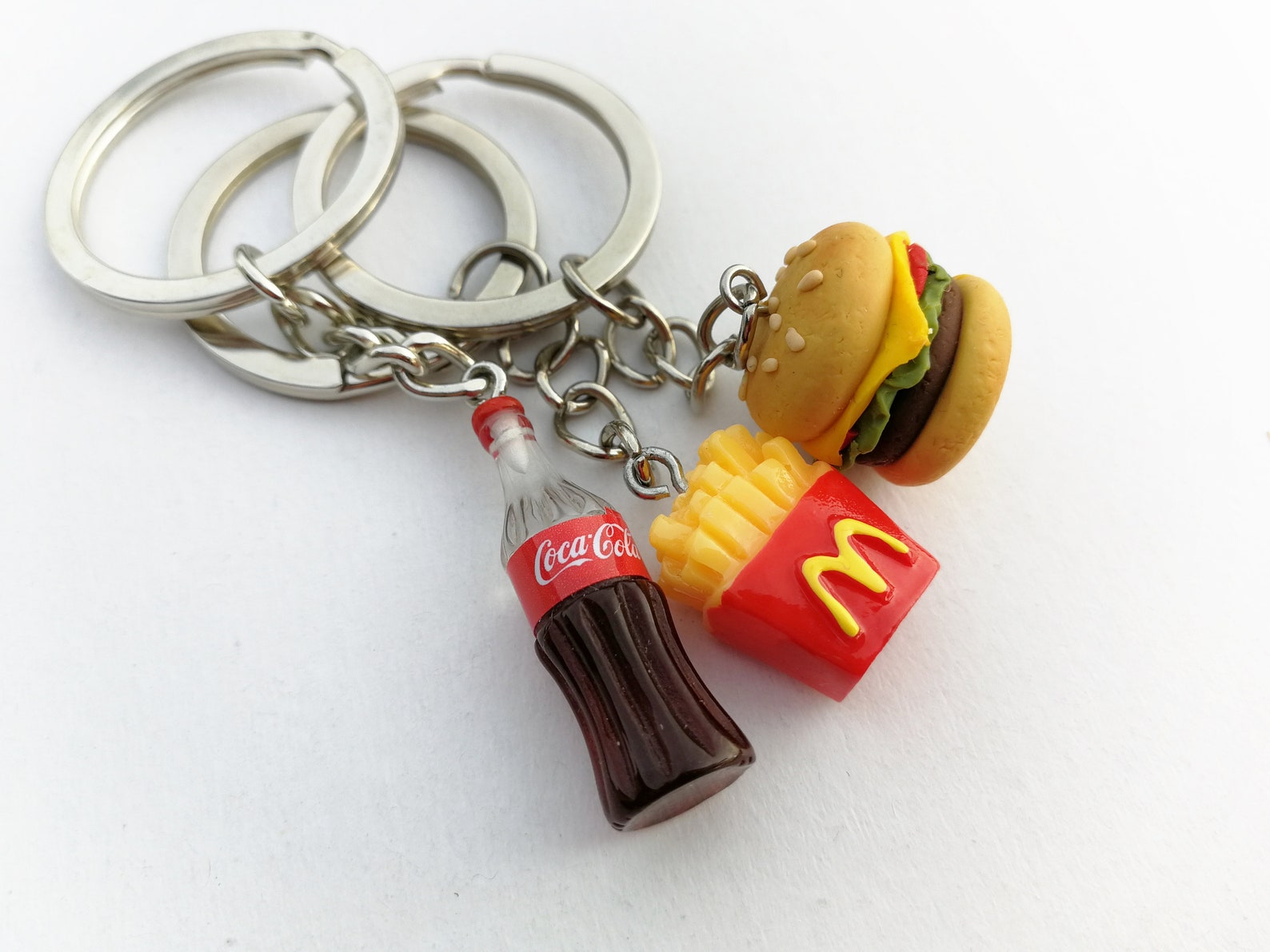 BFF Keychains Mcdonald's Hamburger French Fries and Cola Best Friend ...