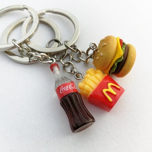 BFF Keychains Mcdonald's Hamburger French Fries and Cola Best Friend ...
