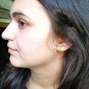 Potato Earrings Vegan Studs Mini Food Earrings Vegetarian Jewelry Vegan ...