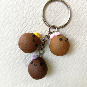 Coconut Keychain Kawaii BFF Keychains Valentine's Gift for Girlfriend ...