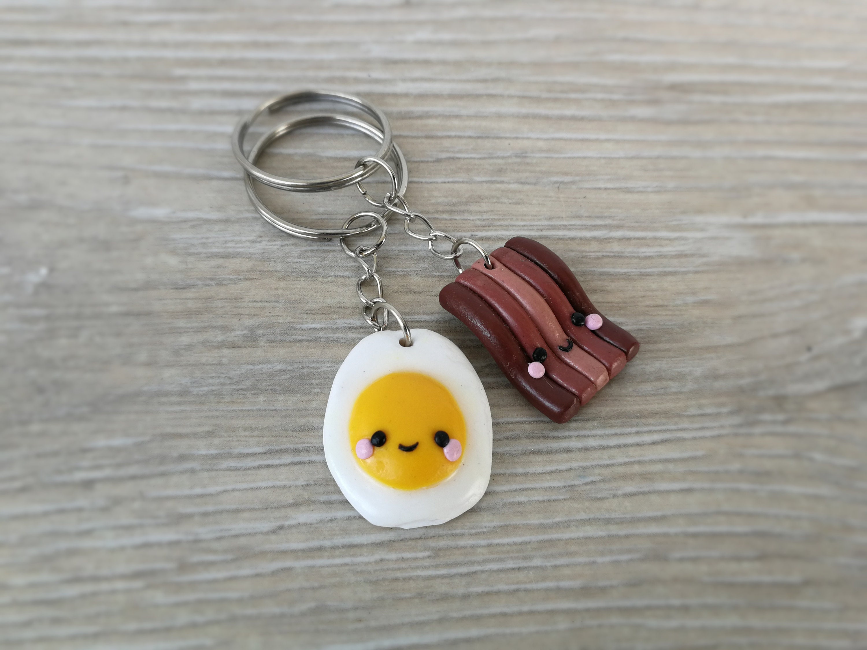 Bacon and Egg Keychain Best Friend Gift BFF Keychains Kawaii | Etsy