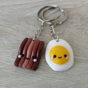 Bacon and Egg Keychain Best Friend Gift BFF Keychains Kawaii Food ...
