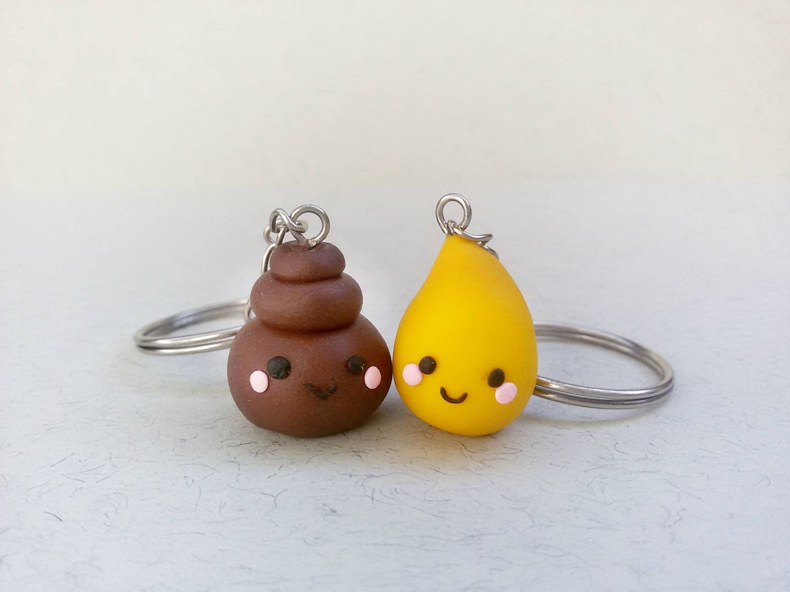Poop and Pee Keychain BFF Gift Best Friend Keychains Kawaii | Etsy