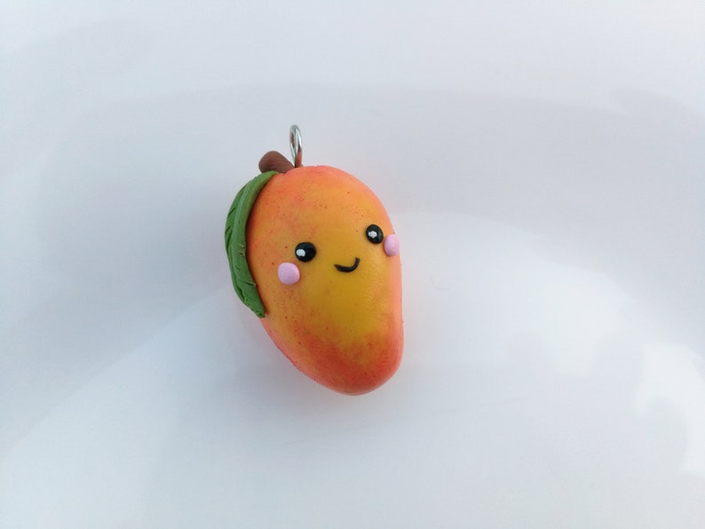 Strawberry Mango Keychain Set of Two Fruit Keychains Personalized ...