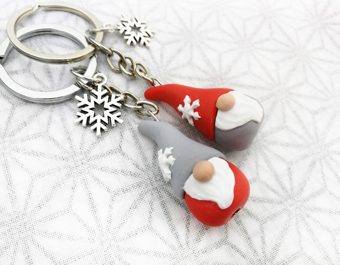 Christmas Gnome Keychain Secret Santa Gift - Etsy