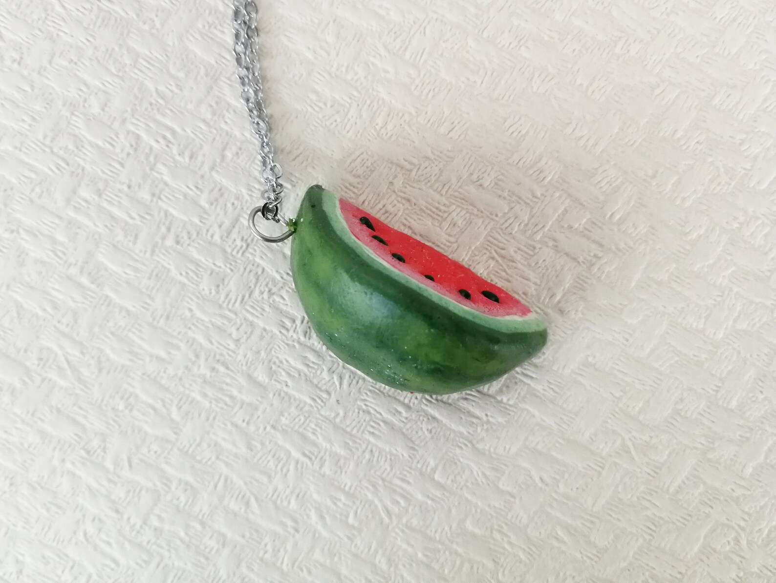 Watermelon Necklace Personalized Food Necklace Watermelon - Etsy