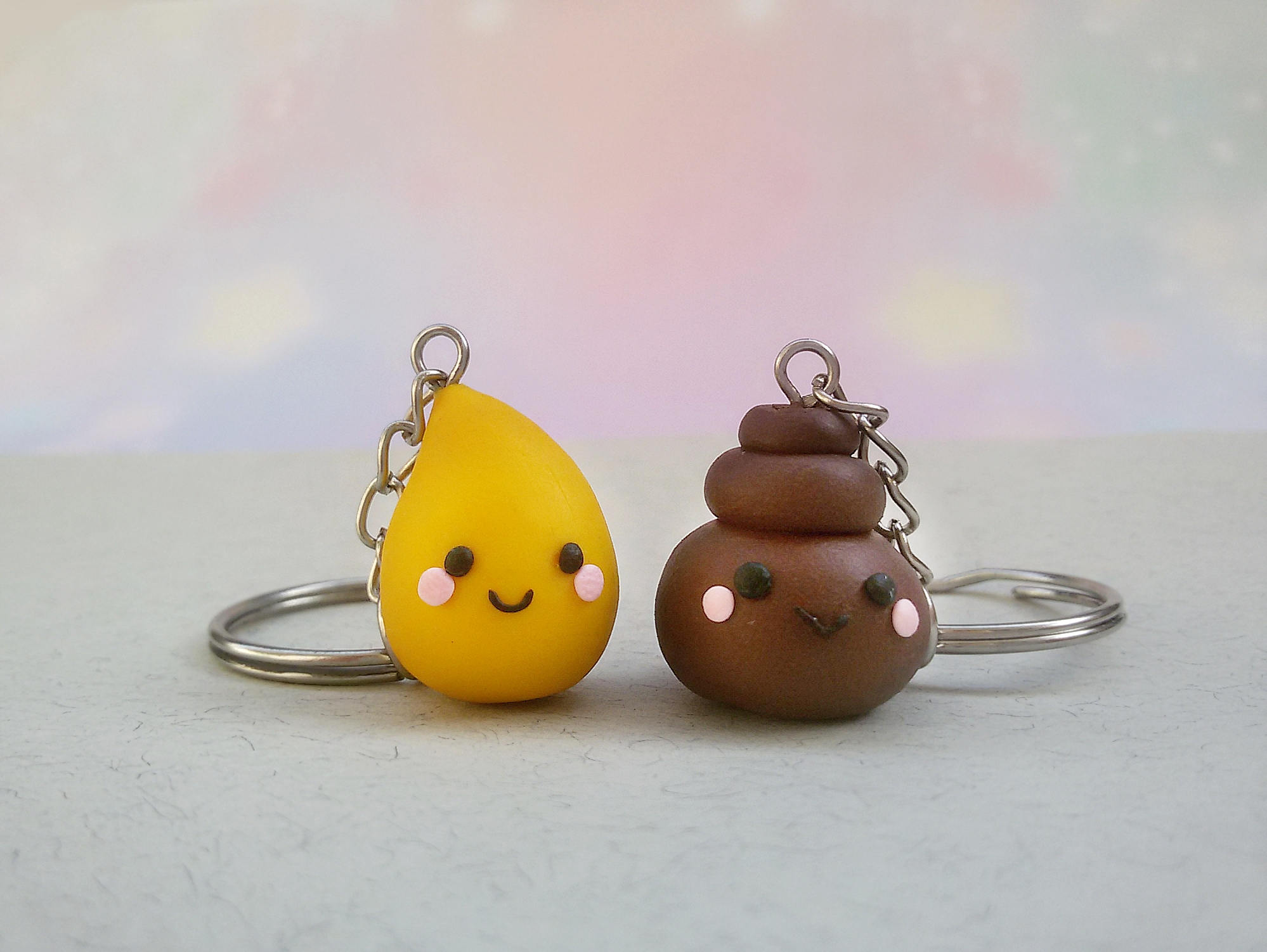 Poop and Pee Keychain BFF Gift Best Friend Keychains Kawaii | Etsy
