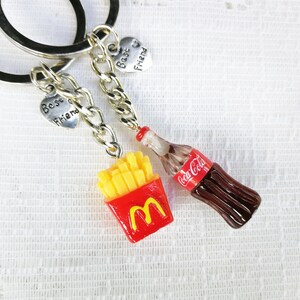 Best Friend Keychain Mcdonald's French Fries and Coca Cola Key Chain ...