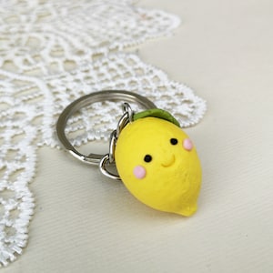 Orange Lemon Keychain Kawaii Fruit Gift for Best Friend BFF Key Chain ...