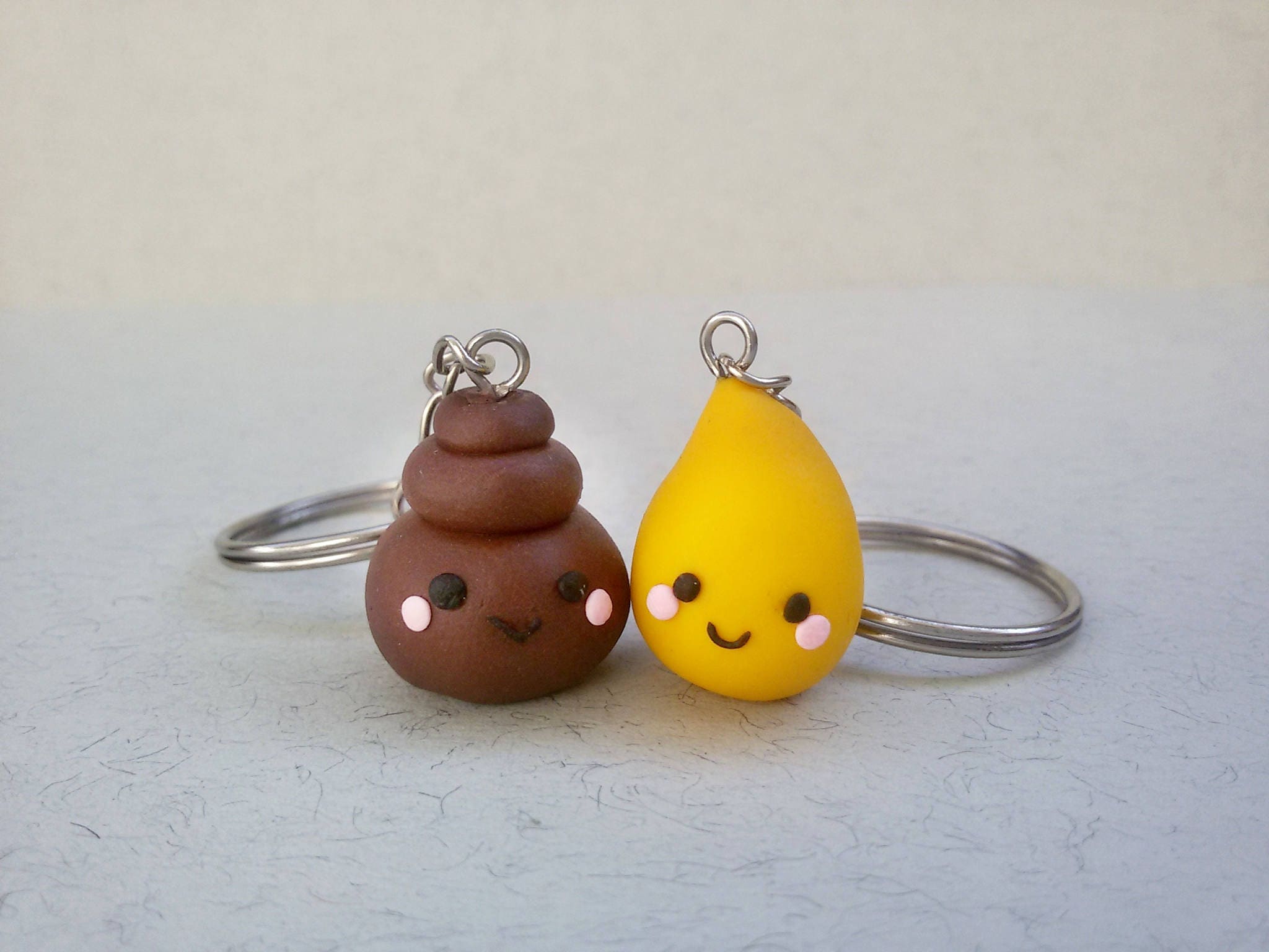 Poop and Pee Keychain BFF Gift Best Friend Keychains Kawaii | Etsy