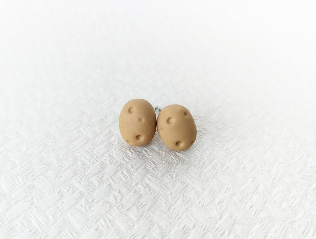 Potato Earrings Vegan Studs Mini Food Earrings Vegetarian Jewelry Vegan ...